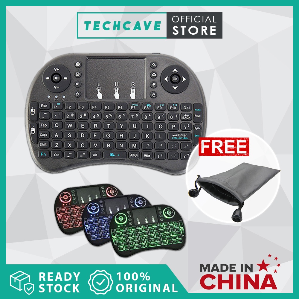 (Ready Stock) i8 Portable Mini Wireless 2.4GHz Backlit Keyboard with ...