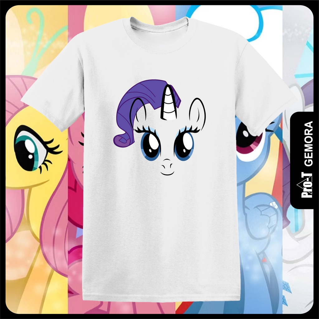 GEMORA_CARTOON MY LITTLE PONY RARITY WHITE T-SHIRT KIDS & ADULT SIZE ...