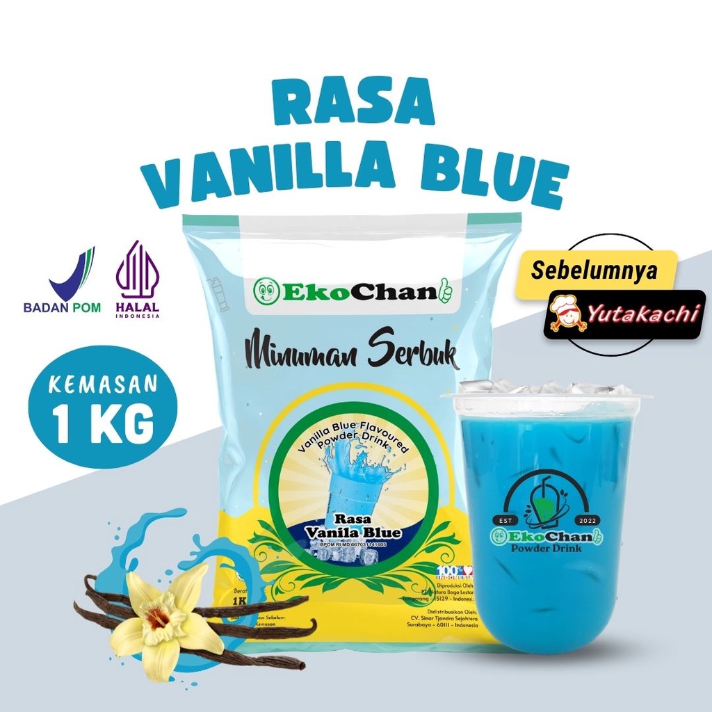 Ekochan Vanilla Blue Flavored Drink Powder 1Kg / Drink Powder / Various ...