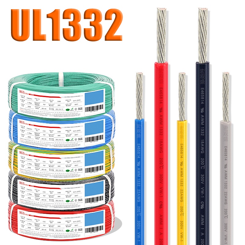 UL1332 Te-flon High Temp Wire Cable Tinned Copper FEP Hook-up Wire12awg 13awg 14awg 16awg 18awg ...