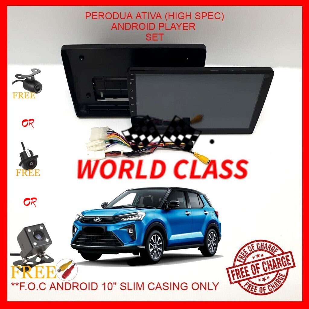PERODUA ATIVA 2021 (HIGH SPEC) 10" IPS PLAYER 2.5D FULL HD SCREEN WITH ...