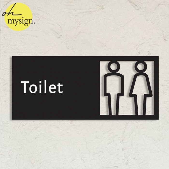 Toilet SIGN ACRYLIC ACRYLIC SIGN RESTROOM WC MODERN SIGN BOARD | Shopee ...