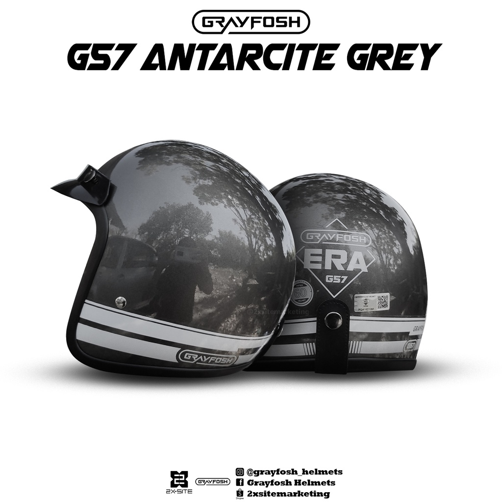 [READY STOCK] [SIRIM APPROVED] [FREE SIZE] G57 GRAYFOSH OPEN FACE ...