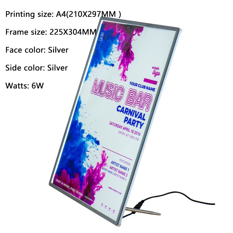 lighting frame led a2 a3 a4 led light box led menu light box | Shopee ...
