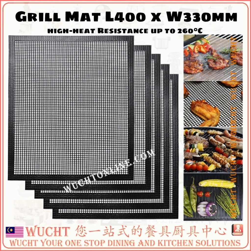 【WUCHT】BBQ Baking Grill Mesh Mat Non Stick Barbecue Grill Sheet Liner ...