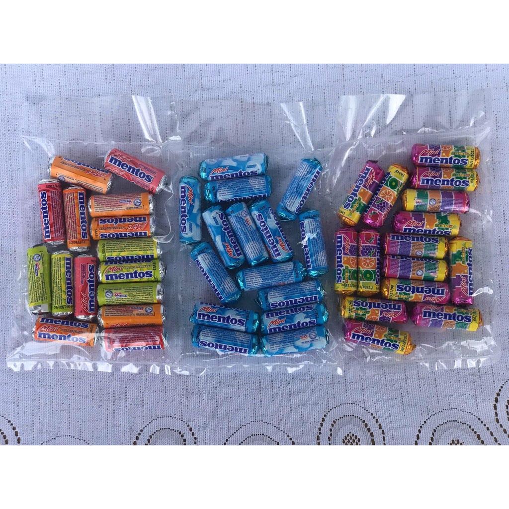 15pcs Mini Mentos Chewy Candy [Mixed Fruit / Mint / Rainbow] [OmyFood ...
