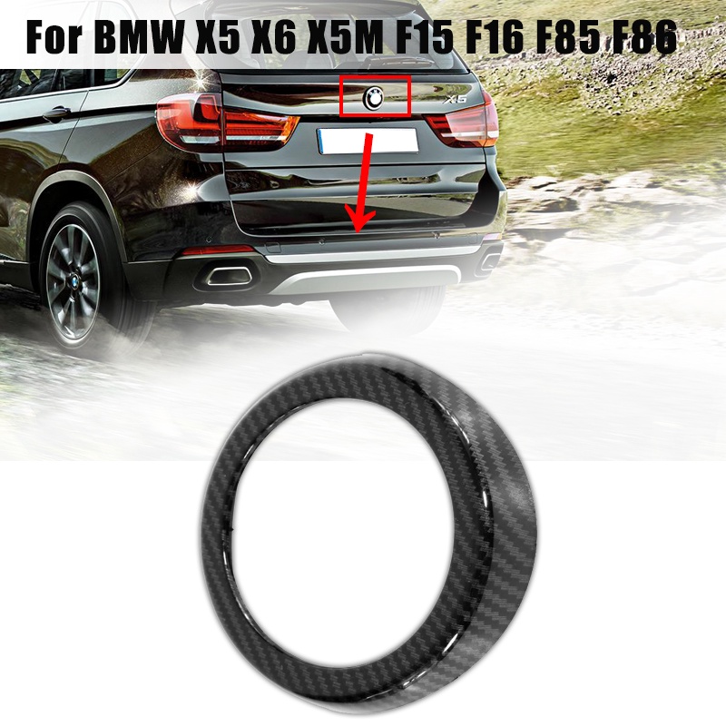Car Rear Badge Ring Logo Frame Cover For BMW X5 X6 X5M F15 F16 F85 F86 ...