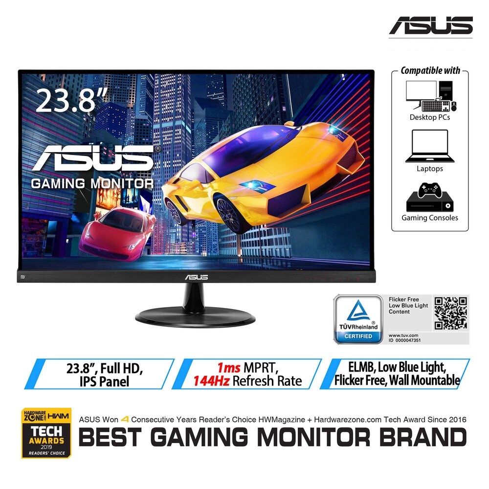 ASUS VP249QGR Full HD Gaming Monitor ( 23.8" FHD/IPS/1ms MPRT/144Hz ...