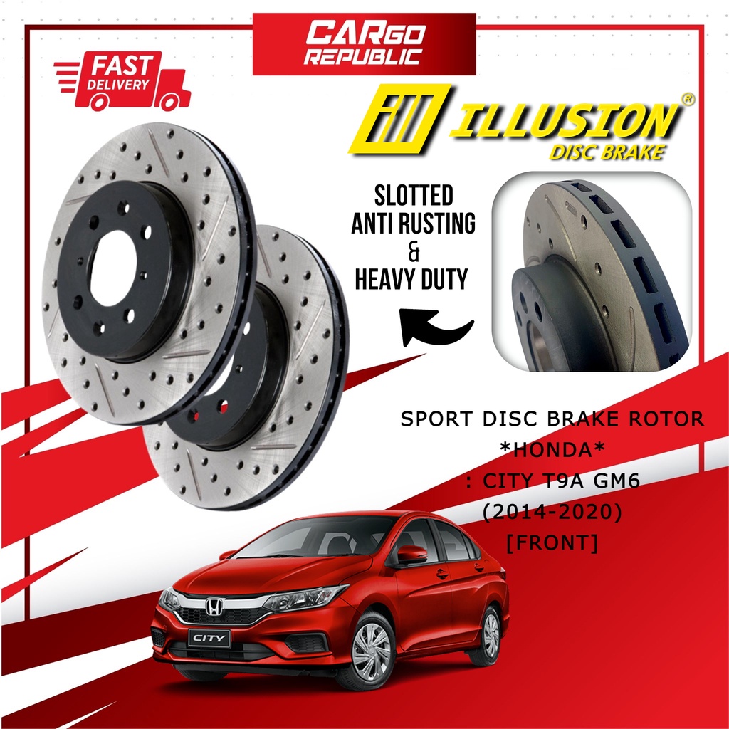 Illusion Sport Disc Brake Rotor Honda City T9A GM6 (2014 - 2020) Front ...