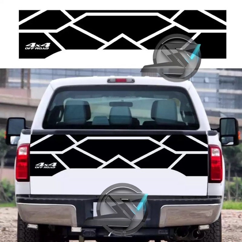 (Ready Stock) S14# 4x4 Off Road Tailgate Car Sticker vinyl decals for ...