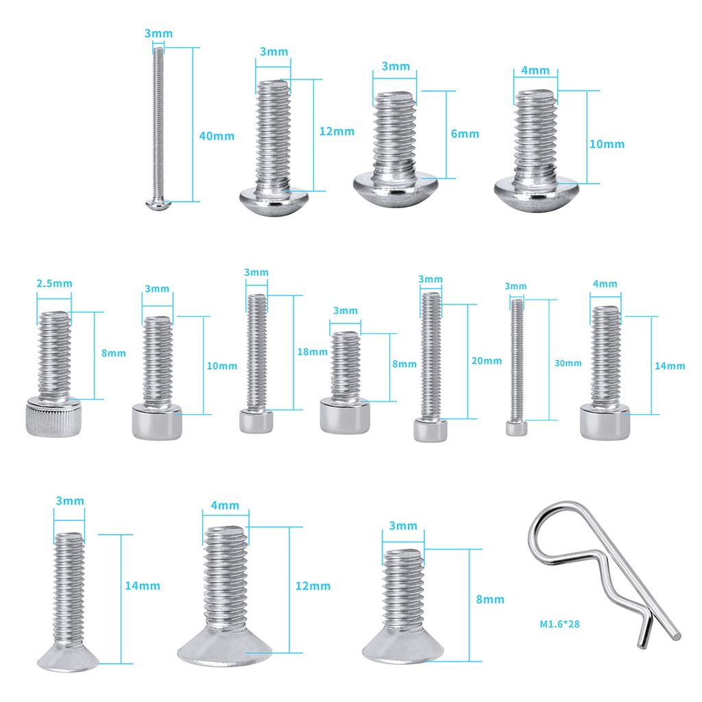 10Pcs M2.5 M3 M4 Hex Socket Fasteners Screws Covers Caps Allen Bolt ...