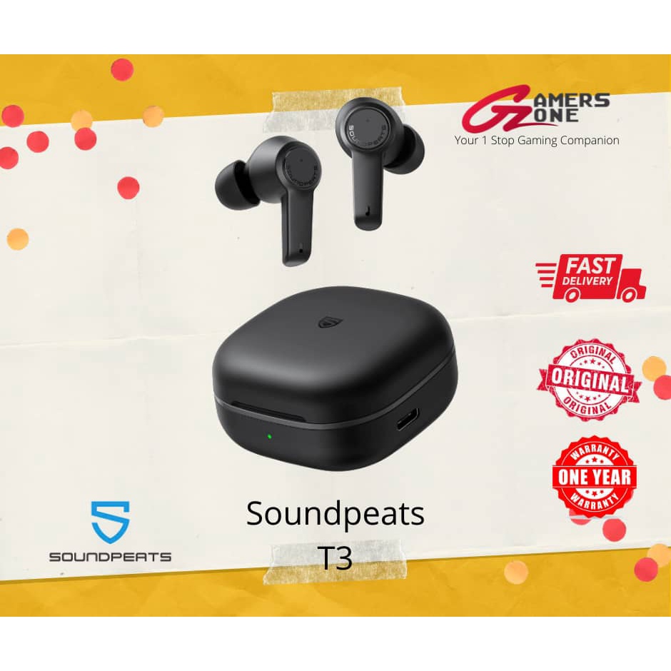 SoundPEATS T3 [Ready Stock] ANC with Transparency Mode Bluetooth 5.2 ...