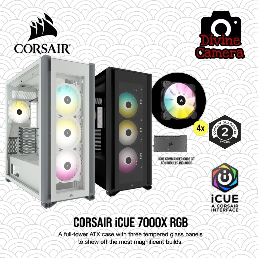 Corsair iCUE 7000X RGB Tempered Glass Full-Tower ATX PC Case | Shopee ...