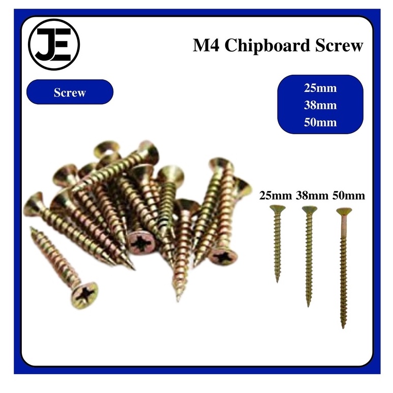 M4 1KG-BAG (+/- 250 PCS) Chipboard screw nail furniture DIY counter ...