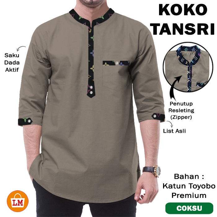 KATUN Lm 29757 KOKO TANSRI Muslim Men's Qurta Shirt Toyobo Cotton ...