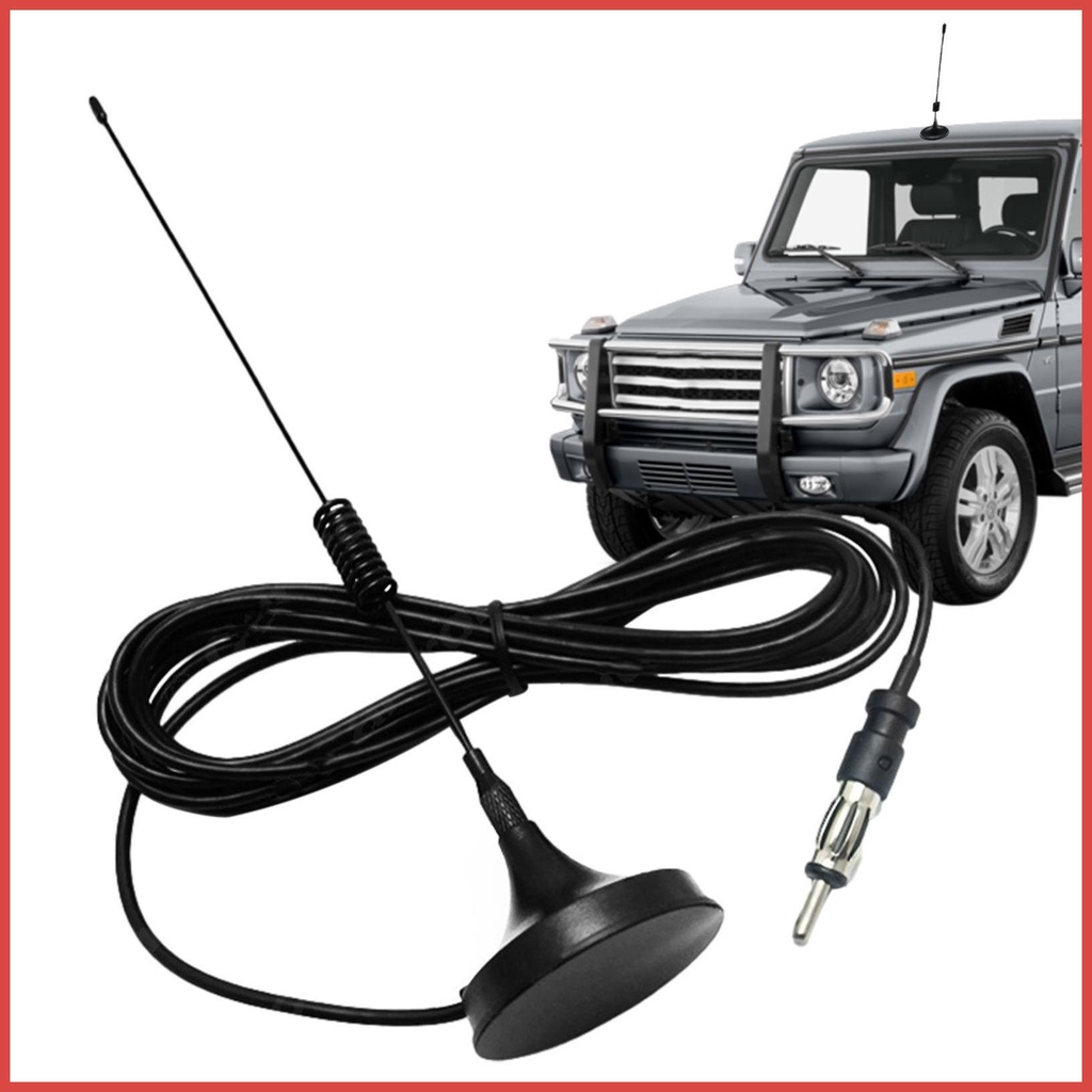 Universal Car Antenna Black FM Radio Antenna with Magnet Base 3M Auto ...