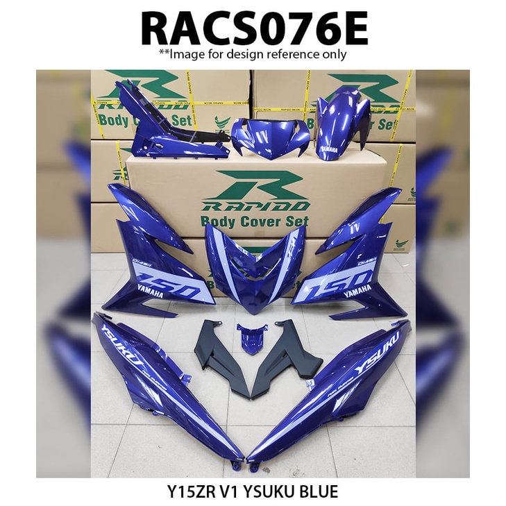 YAMAHA RAPIDO BODY COVER SET Y15 Y15ZR V1 MOVISTAR/MONSTER/OTHERS DESIGN (STICKER TANAM/AIRBRUSH ...