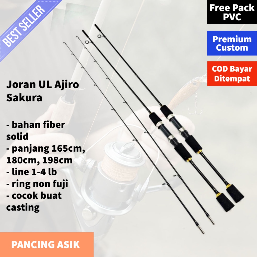 Joran UL-4lb 1-4lb 120cm 165cm 180cm - Free Packing PVC - Joran ...