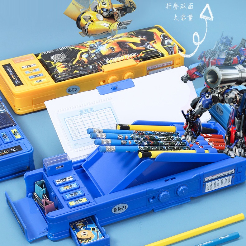 Password Pencil Case Dinosaur Unicorn Multifunction Pop Up Pencil Case ...