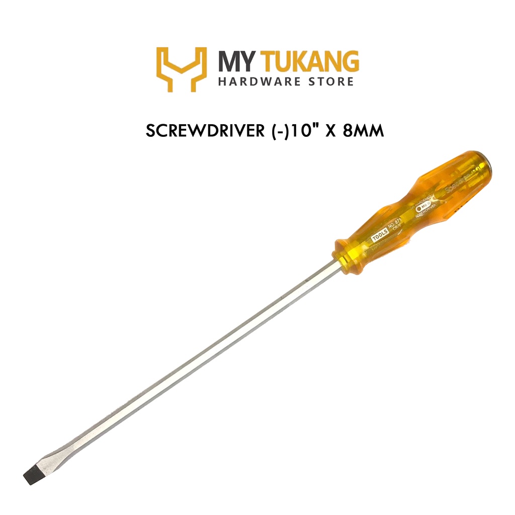 SCREWDRIVER (-)10" X 8MM | Shopee Malaysia