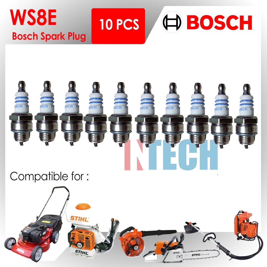 BOSCH WS8E SPARK PLUG (COMPATIBLE FOR LAWN MOWER, HAND HELD BLOWER ...