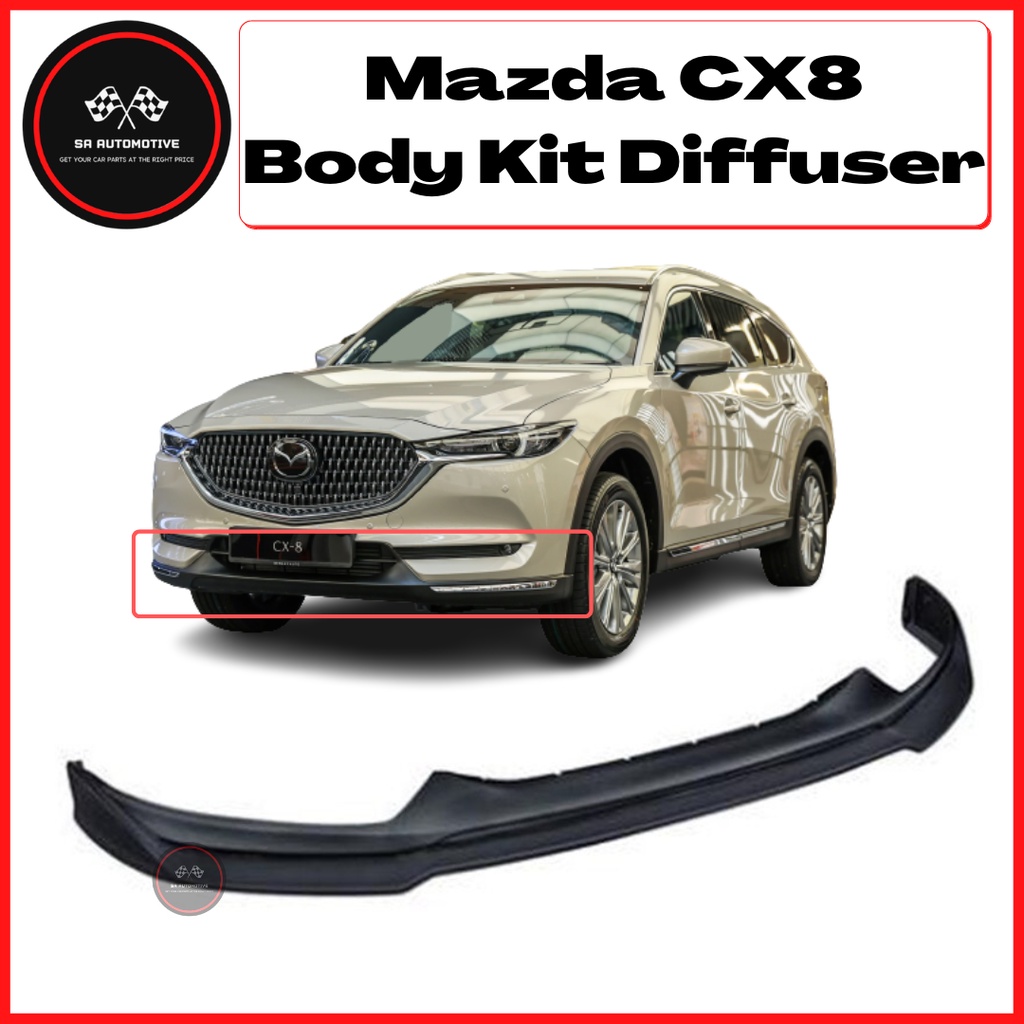 Mazda CX8 CX-8 Bodykit Body Kit Front Rear Skirt Lip Diffuser (Black / Carbon) | Shopee Malaysia