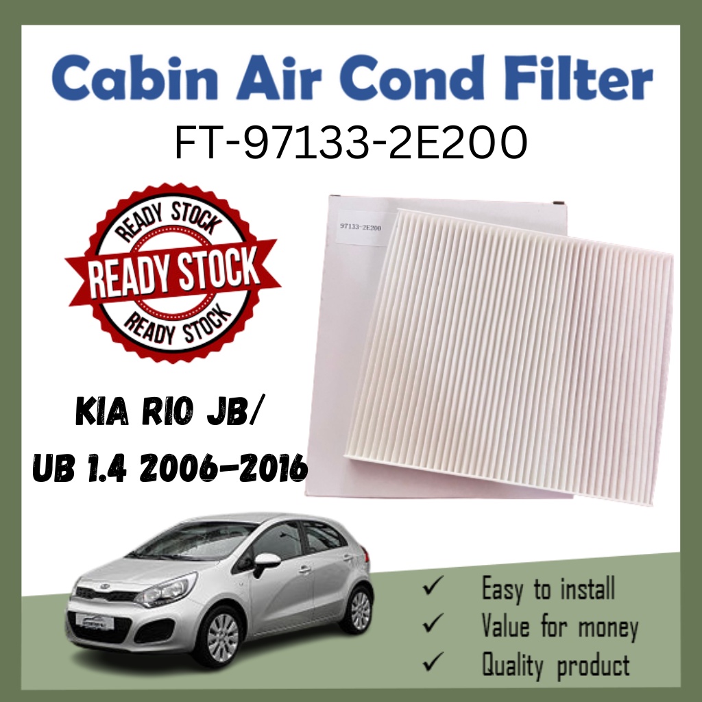 Cabin Air Filter For Kia Rio JB/ UB 1.4 2006-2016 (97133-2E200 ...