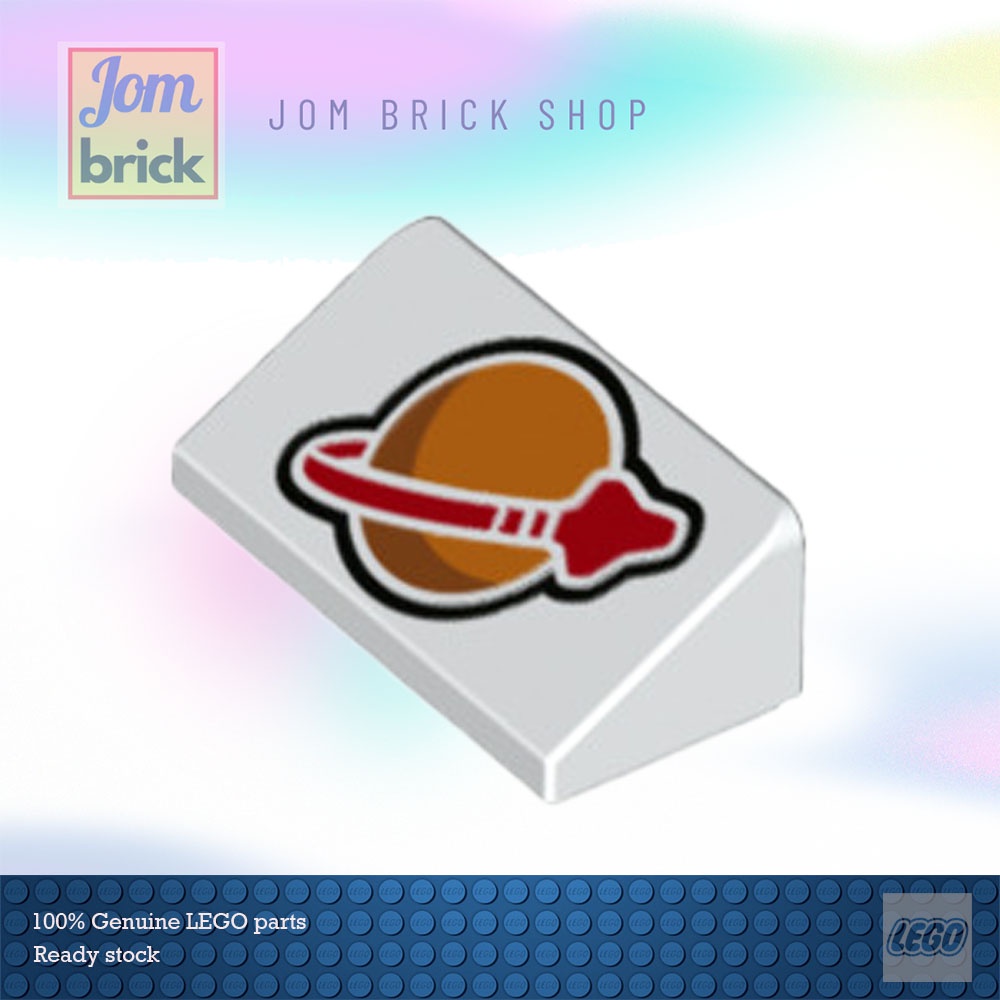 LEGO® Parts (Tiles Decorated) 98352 – 6384063 – Slope 1x2 with Orange ...