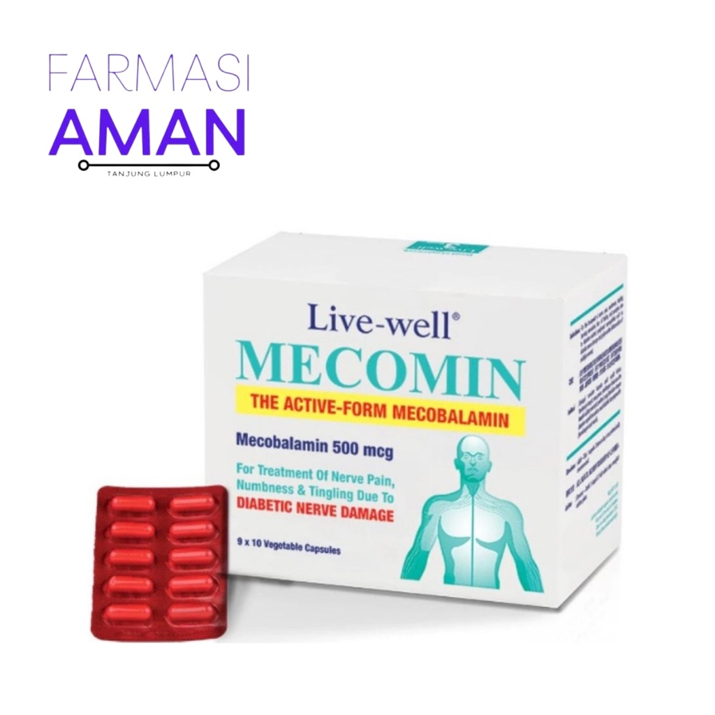 Live-Well Mecomin 500mcg Capsules 10x9's | Shopee Malaysia