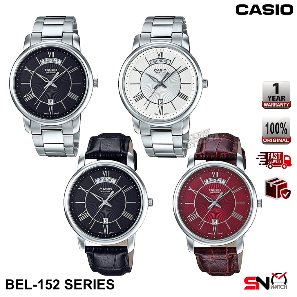 Casio Beside BEM-152D BEM-152L Date Display Quartz Analog Men Watch ...