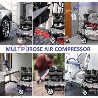 HIGH QUALITY SILENT OIL FREE AIR COMPRESSOR 1100W 8L 30L 50L LITRE LOW ...