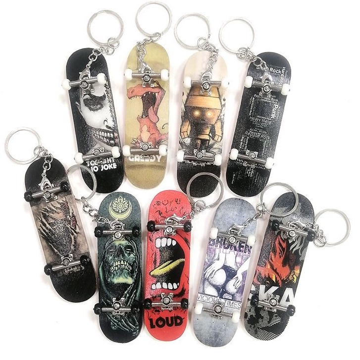 Keychain Toy Pendant Finger Skateboard Mini Creative Professional Five ...