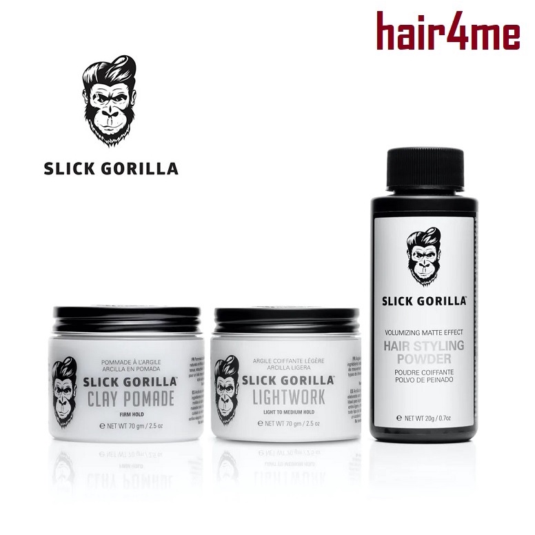 Slick Gorilla Collections Styling Powder + Light Work + Styling Clay ...