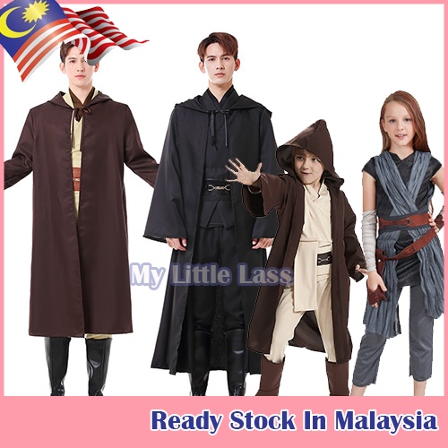 Adult Kids Star Wars Jedi Robe Wan Kenobi Darth Vader Anakin Skywalker ...