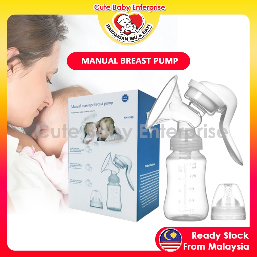 Manual Breast Pump Breast Milk Pump Susu Breastpump with Bottle ...
