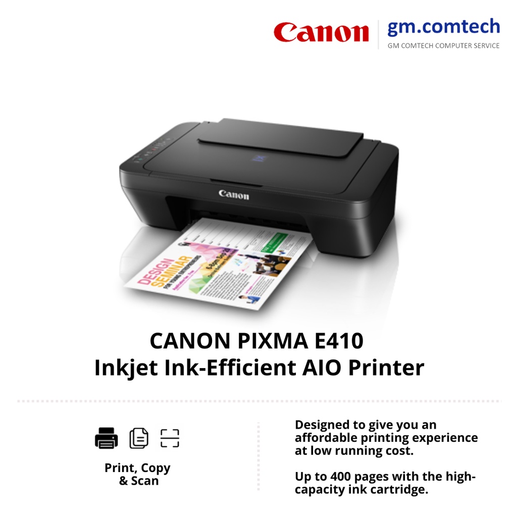 CANON PIXMA E-Siri Pencetak AIO Tanpa Wayar E410/E470/E510/E560/E3370/E4270/E4570 Cetak, Imbasan ...