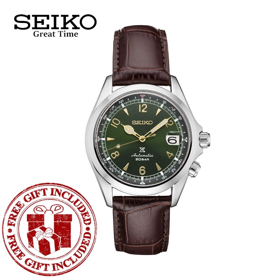 Seiko SPB121J1 Men's Prospex Alpinist Automatic Green Dial Brown ...