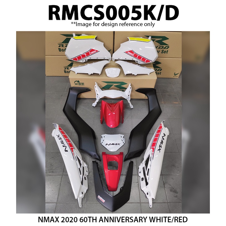 Rapido NMAX 2018/2020 60th Anniversary White/RedCover Set (Sticker ...