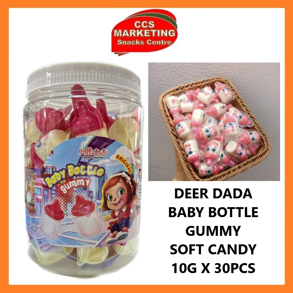 CCS Deer Da Da Baby Bottle Gummy Soft Candy Original 1 Jar ( 10g x ...