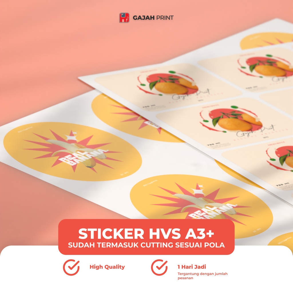 Print HVS A3+ Cutting Kiss Cut Stickers / Label Stickers / HVS Sheet ...