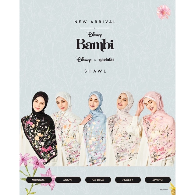 Disney x Naelofar BAMBI SHAWL COLLECTION | Shopee Malaysia