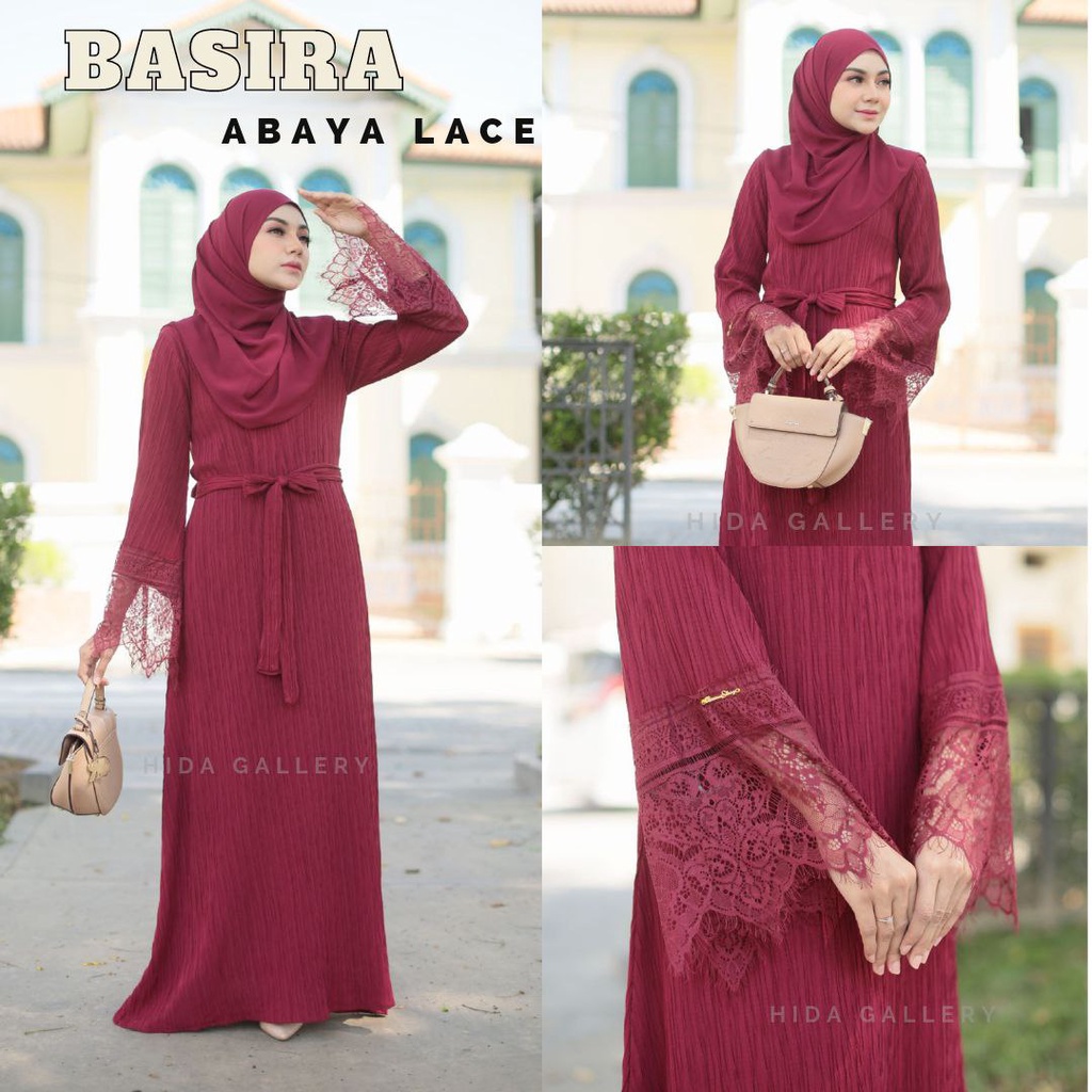 PROMO 🔥 ABAYA BASIRA ( IRONLESS ) JUBAH DRESS ARAB STYLE . PLUS SIZE ...