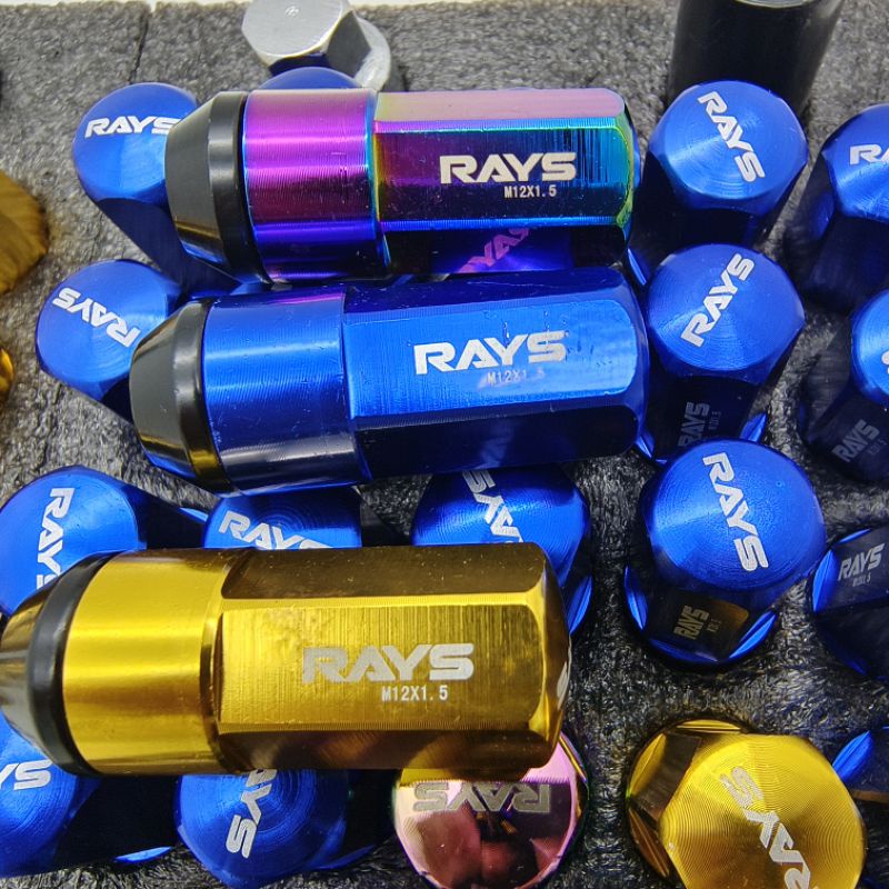 2 in 1 M12 x 1.5 / Rays Nut / Rays Wheel Nut / Racing Nut / Steel Nut ...