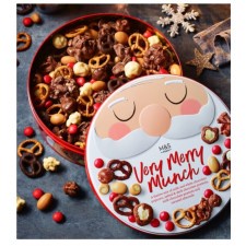 M&S Very Merry Munch Chrismas Festive Mix Snacks Tin, 460g | Shopee ...