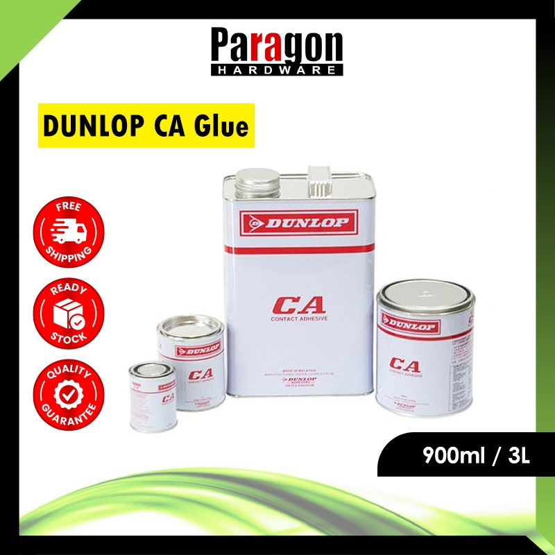 DUNLOP CA Glue 900ml/3L 南洛接触粘胶 Contact Adhesive Glue Multipurpose Glue Gam Gam Pelekat | Shopee ...