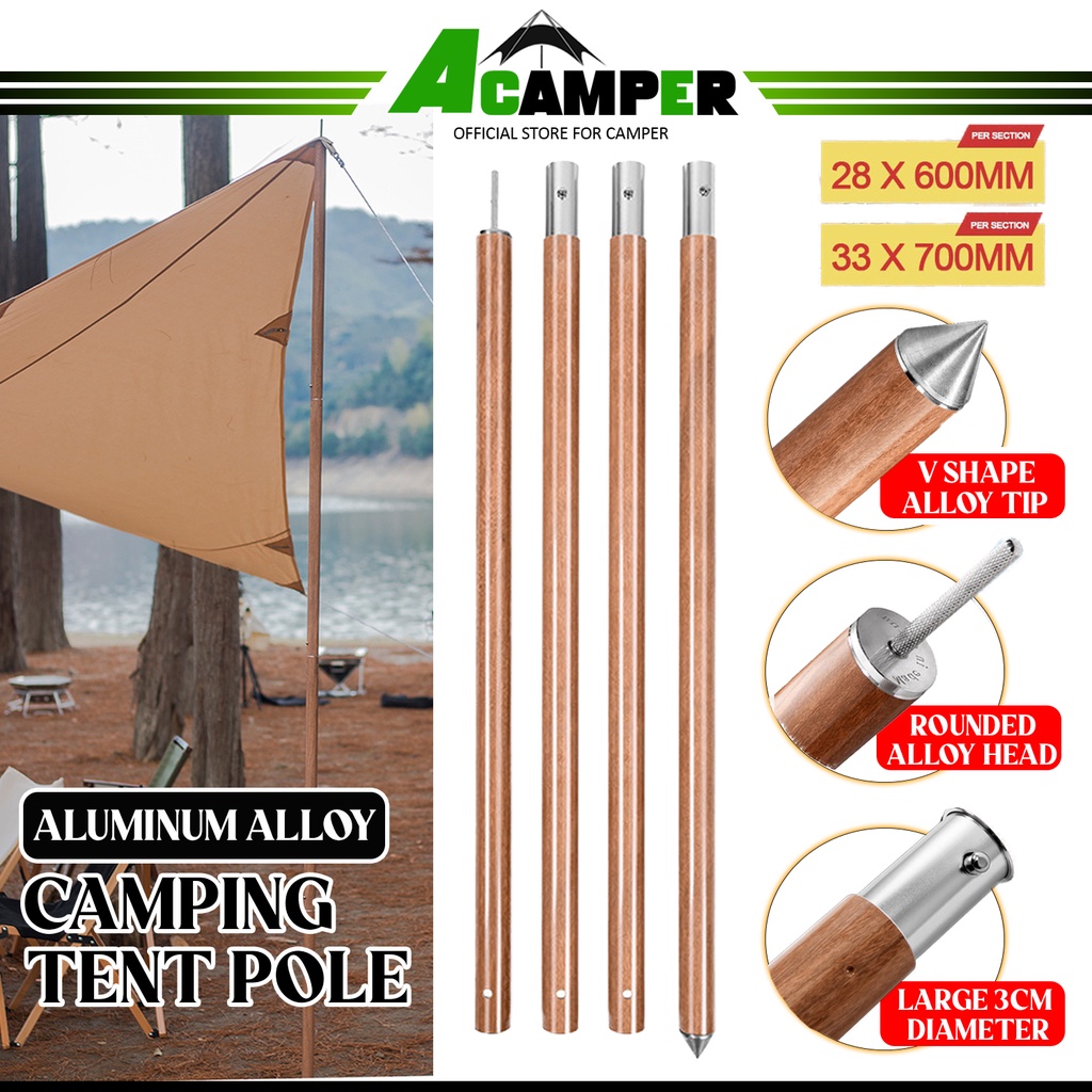 2.8M/ 2.4M Flysheet Pole Camping Tent Pole Tiang Khemah Flysheet Tarp ...