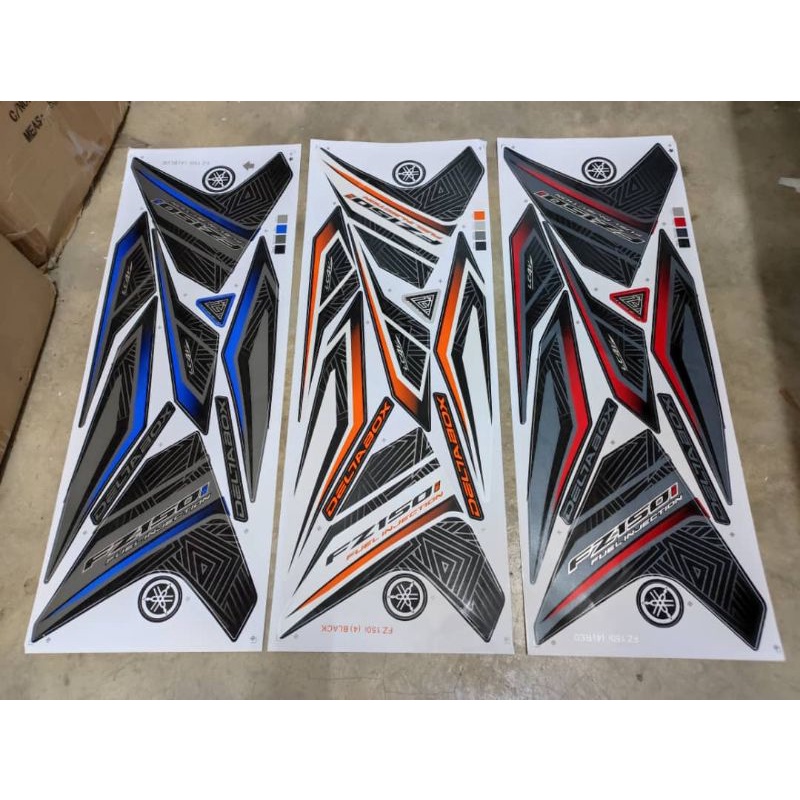 Stiker sticker body stripe cover set (4) yamaha fz150 fz150i fz 150i | Shopee Malaysia