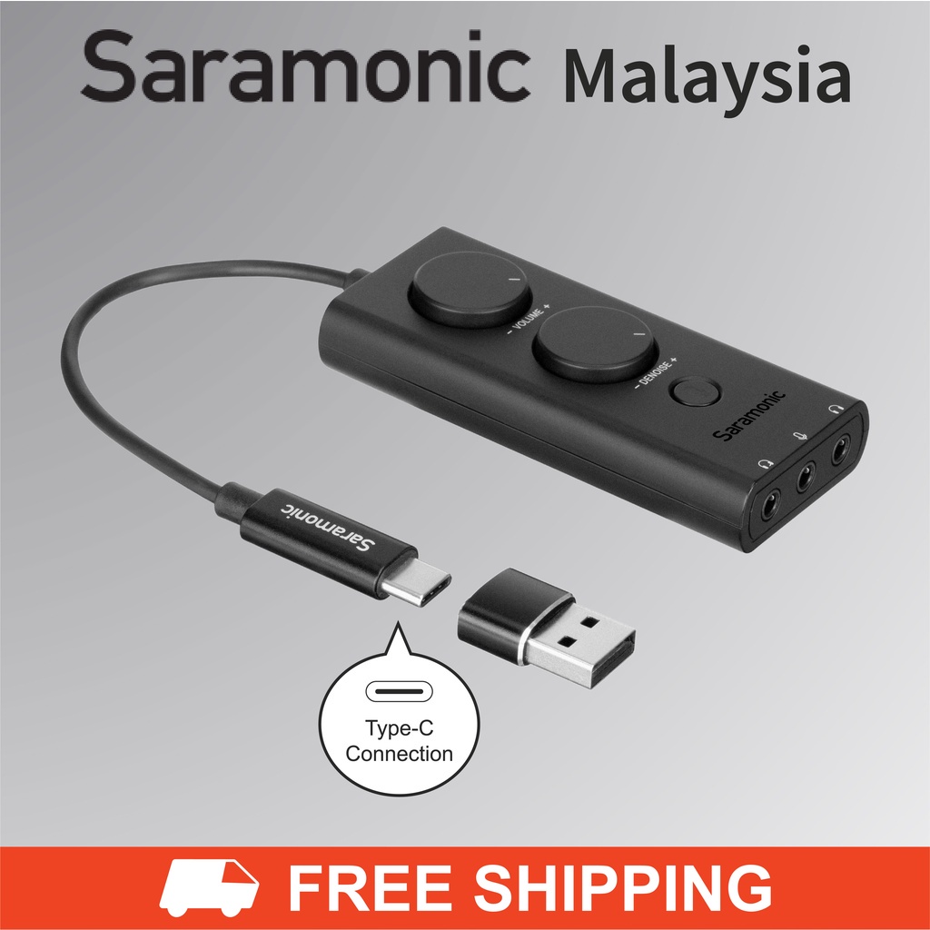 Saramonic SR-EA5 Type-C Sound Card (1 Year Warranty). For Type-C Laptop ...