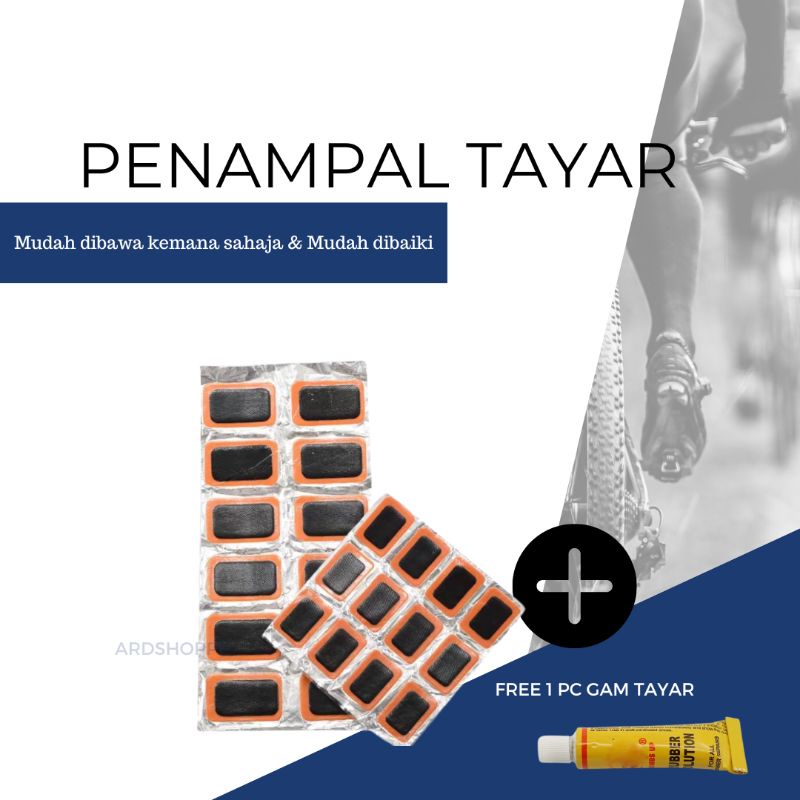 Penampal Tiub Basikal & Gam Tampal Tayar Tiup Motor Bicycle Tyre ...
