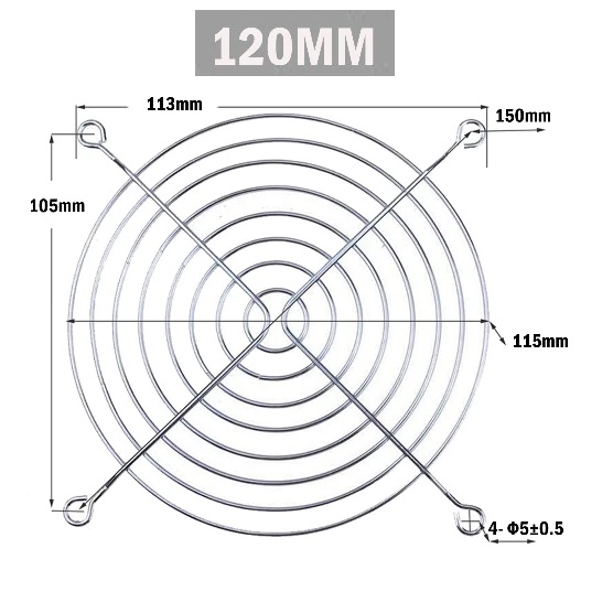 Metal Fan Grill PC Fan Cover 4CM / 6CM / 8CM / 12CM for PC Cooling Fan ...